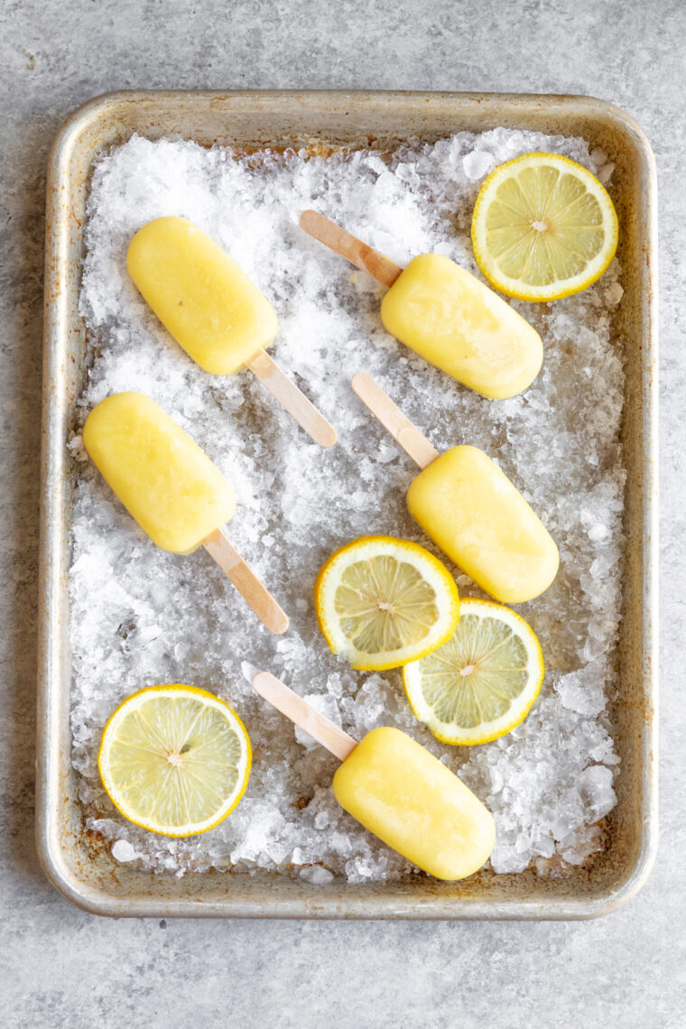 Frozen Lemonade Popsicles - Plant Based Juniors