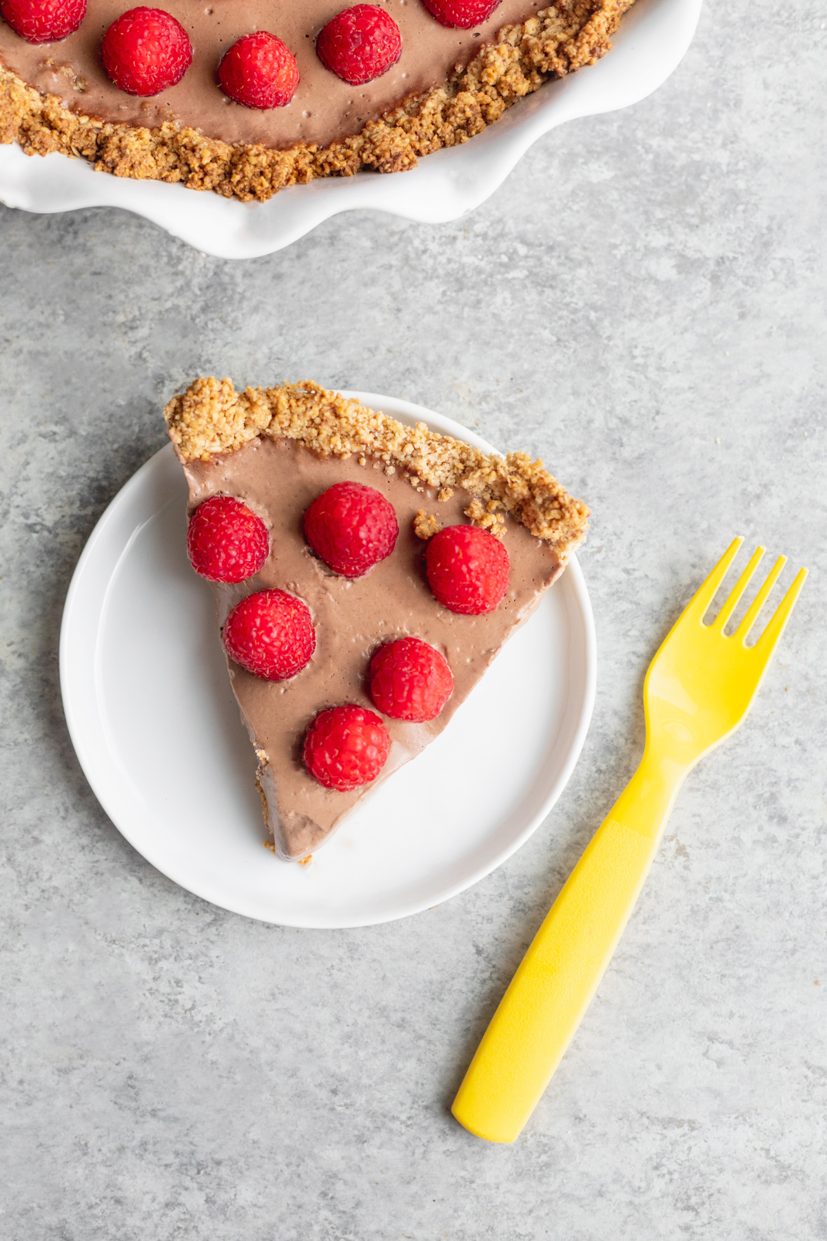 Vegan Chocolate Raspberry Pie - Plant Based Juniors